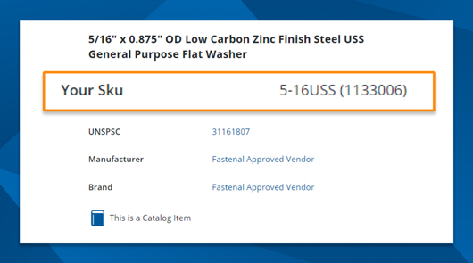 VIEW CUSTOMER PART NUMBERS